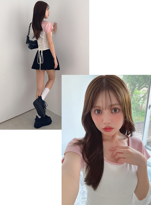 バックレースアップラグラントップス[gn460] | レディースファッション通販のグレイル(GRL)【公式】